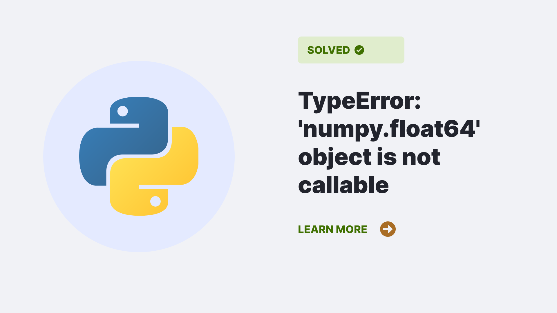 Dealing With Typeerror Numpyfloat64 Object Is Not Callable In Python Python Clear